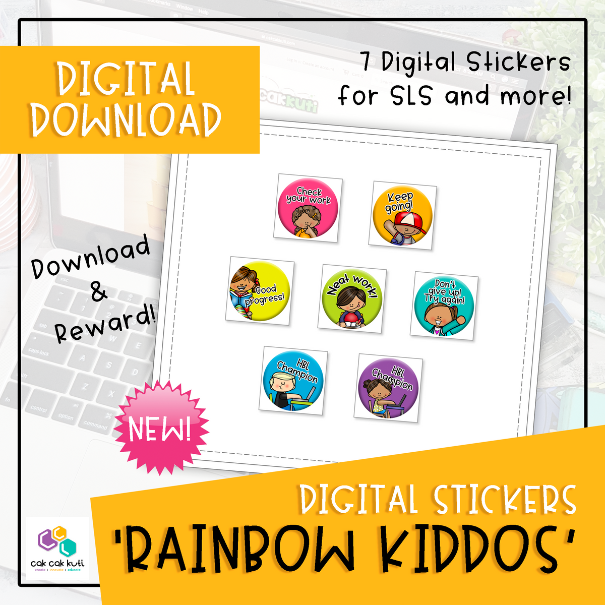 Digital Stickers - Rainbow Kiddos (Digital Download) – Cak Cak Kuti