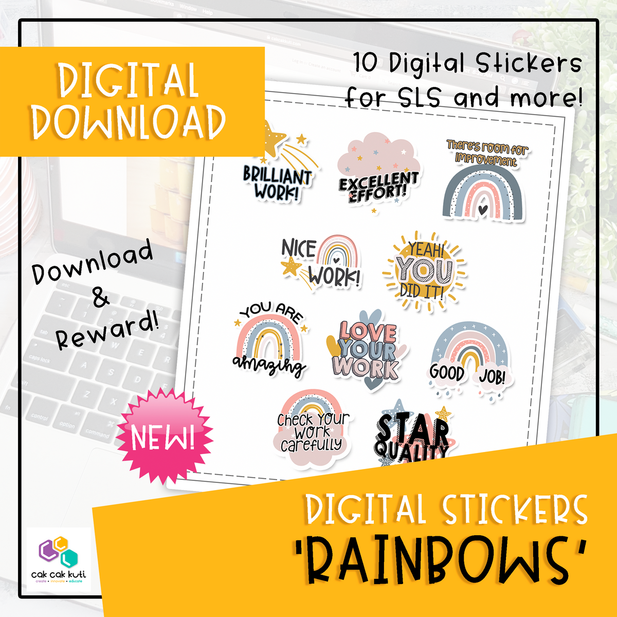 Digital Stickers - Rainbows (Digital Download) – Cak Cak Kuti