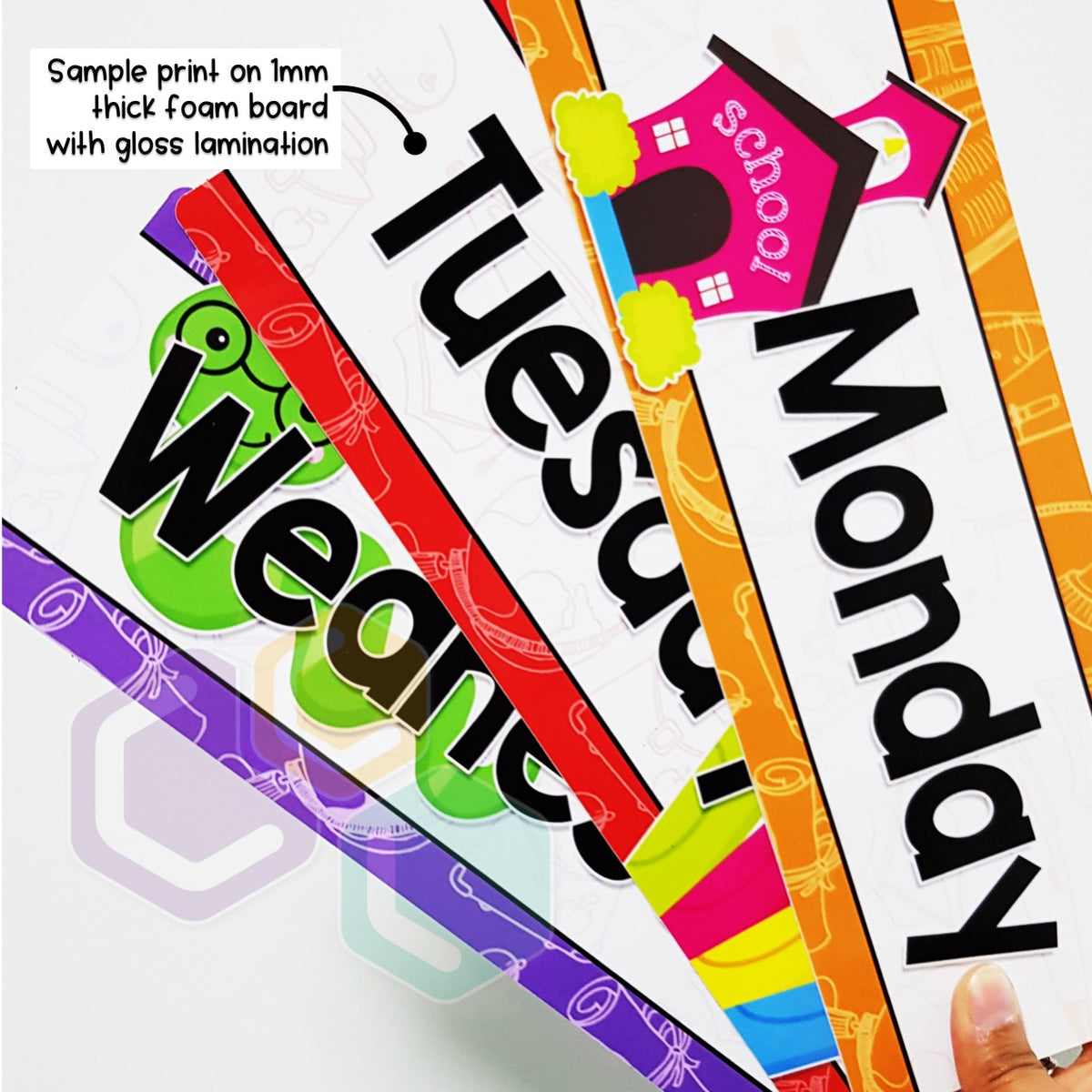 Flash Cards - ARABIC Days of the Week Headers Colours (Digital Downloa ...