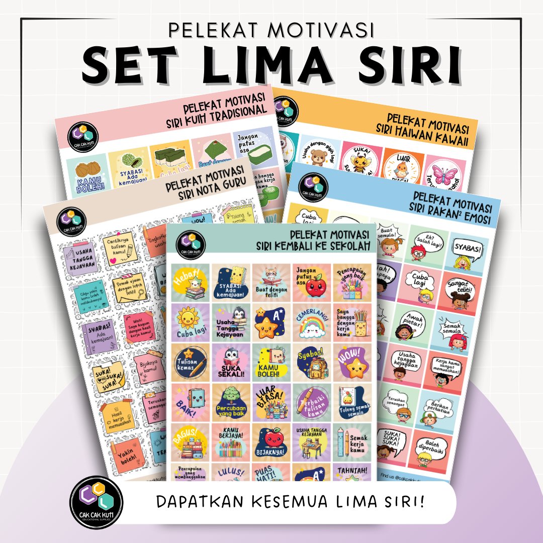Motivational Stickers (Malay) – Cak Cak Kuti