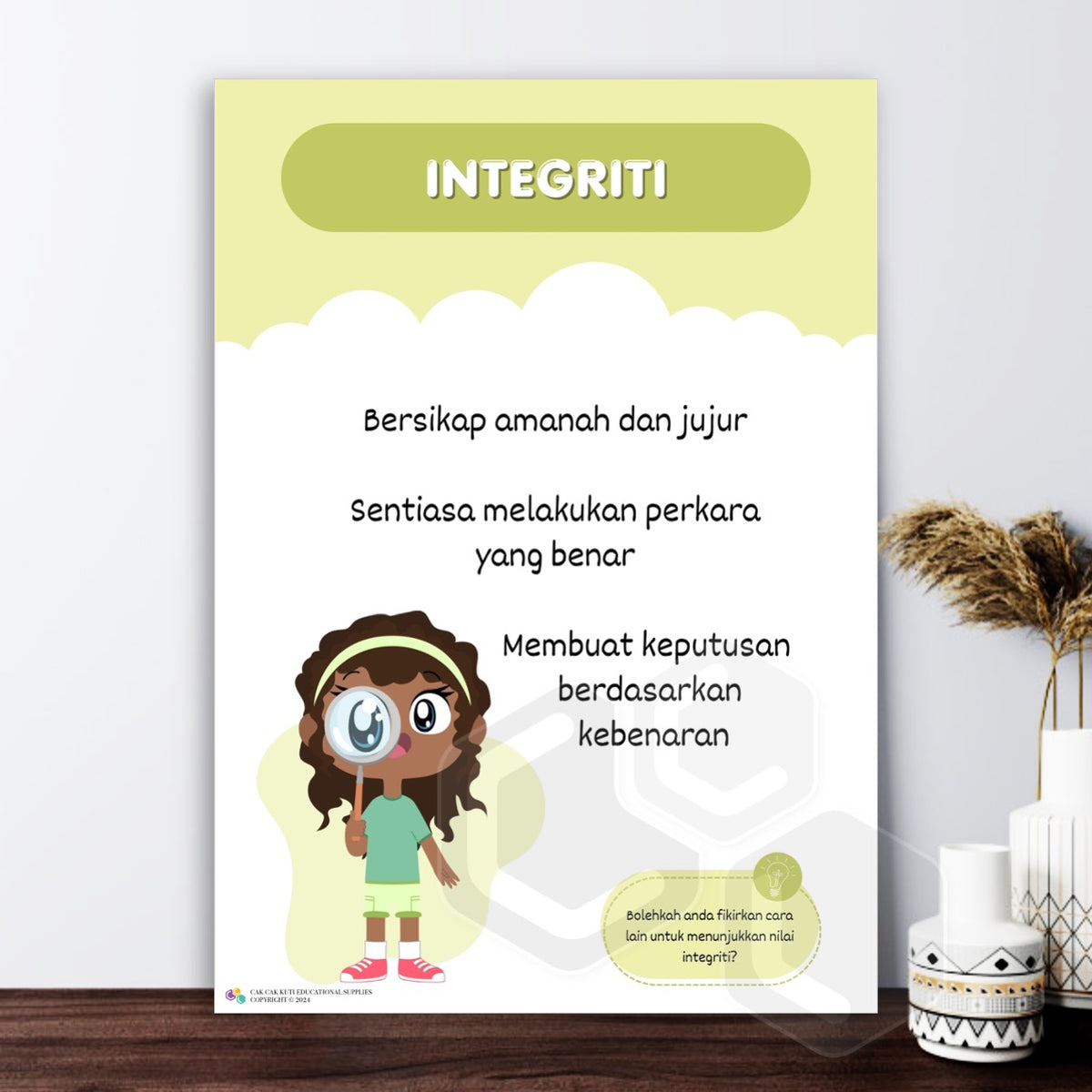 Poster 'Nilai Integriti' – Cak Cak Kuti