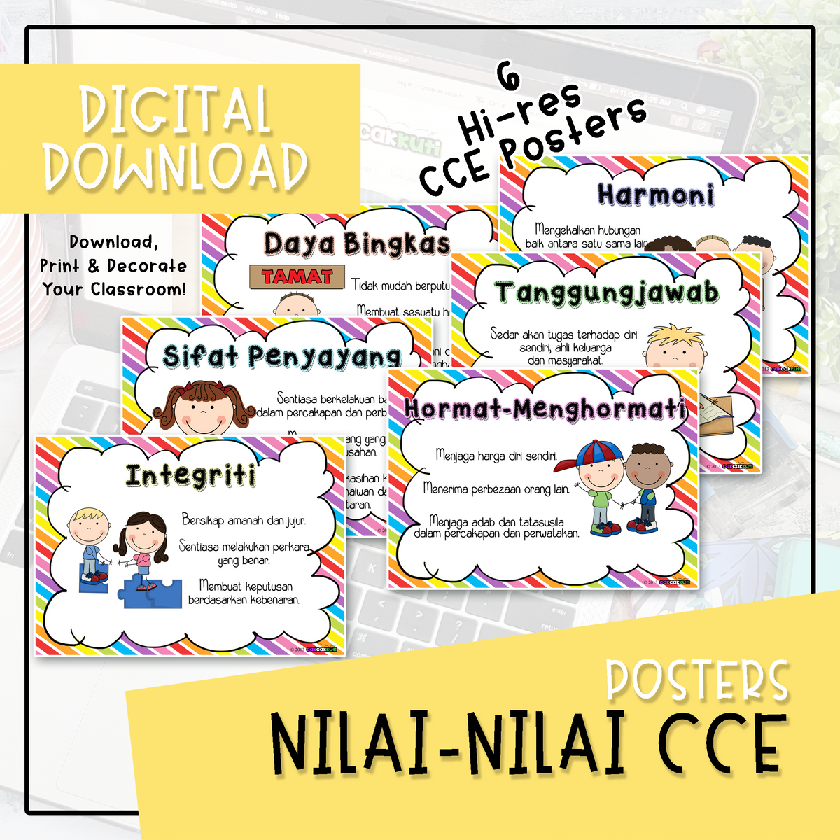 Posters - Nilai-Nilai CCE (Digital Download) – Cak Cak Kuti