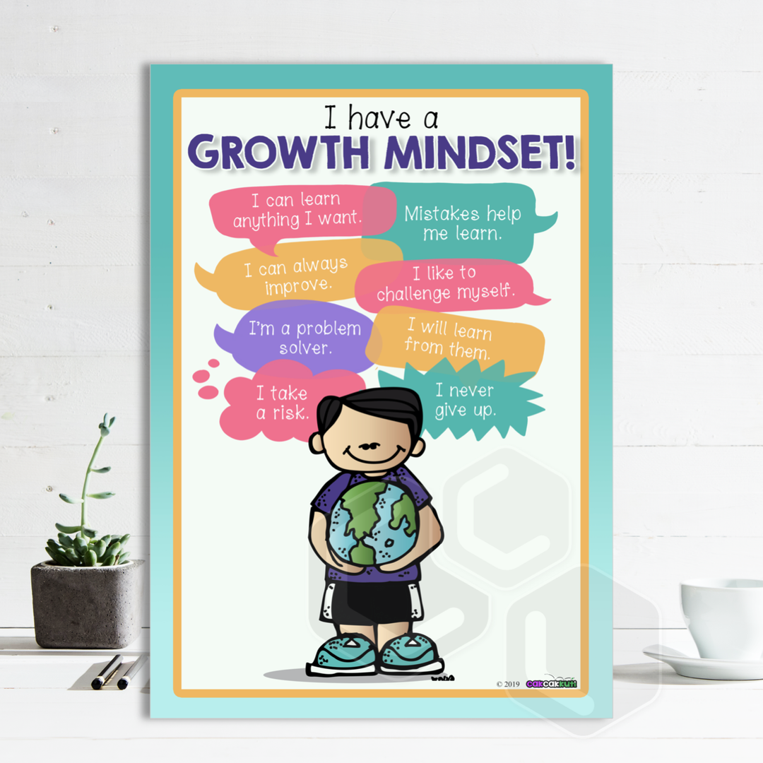 'I Have a Growth Mindset' Poster – Cak Cak Kuti