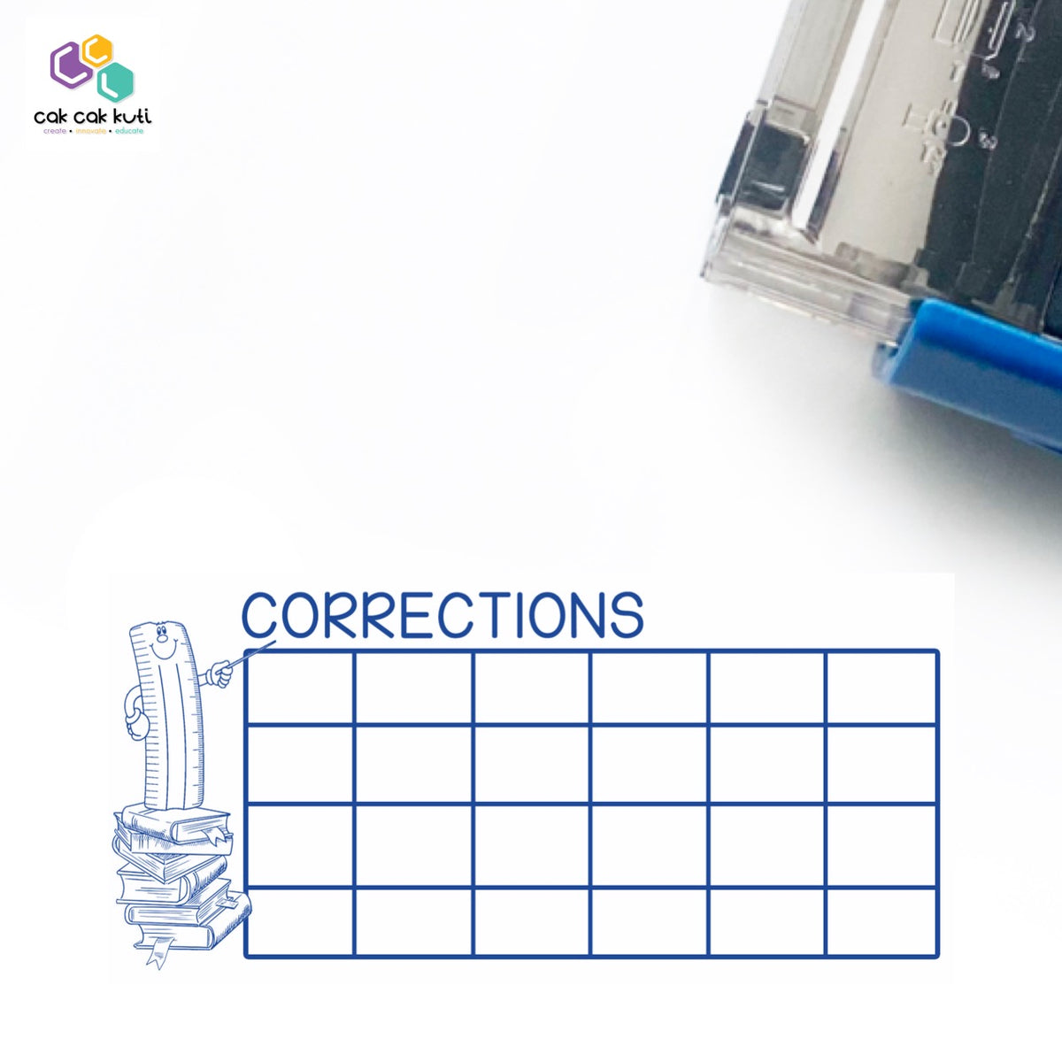 'Corrections Box' Self-Inking Stamp – Cak Cak Kuti